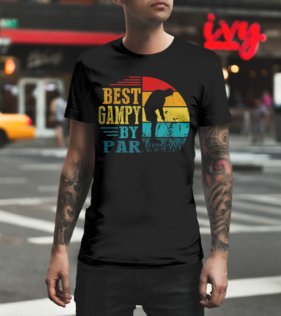 Best Gampy By Par Golf Lover Golfer Vintage T-Shirt