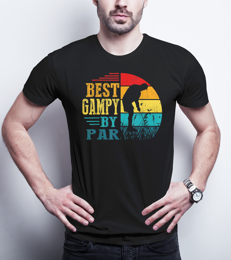 Best Gampy By Par Golf Lover Golfer Vintage T-Shirt