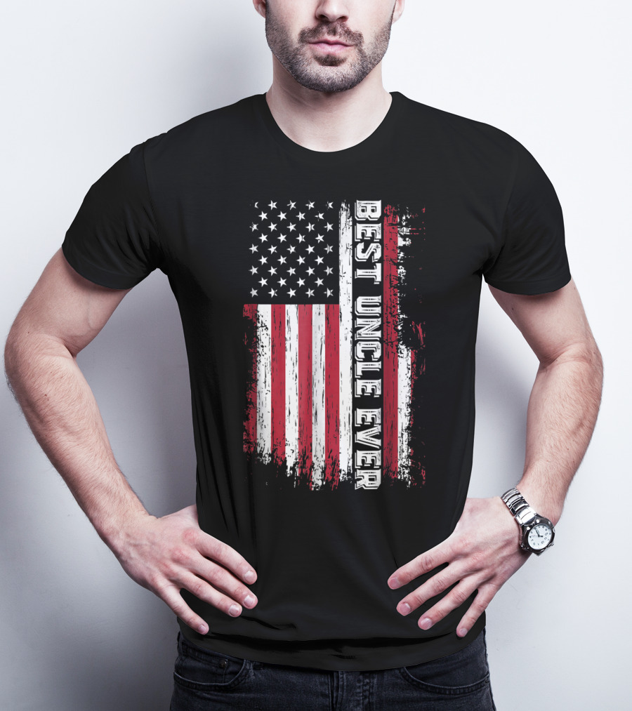 Best Uncle Ever American Flag Mens Best Uncle T-Shirt