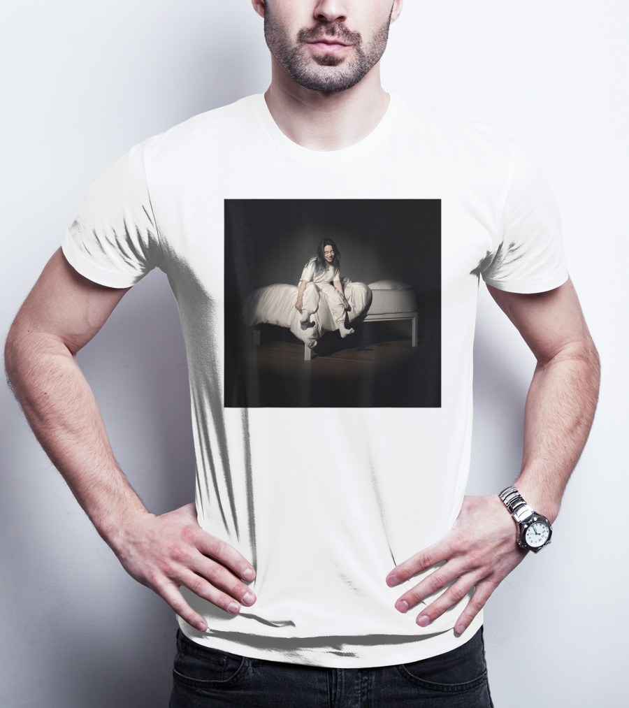 Billie Eilish Mens Album Cover Photo Bed Scene T-Shirt
