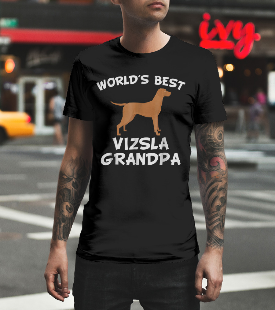 World's Best Vizsla Grandpa T-Shirt