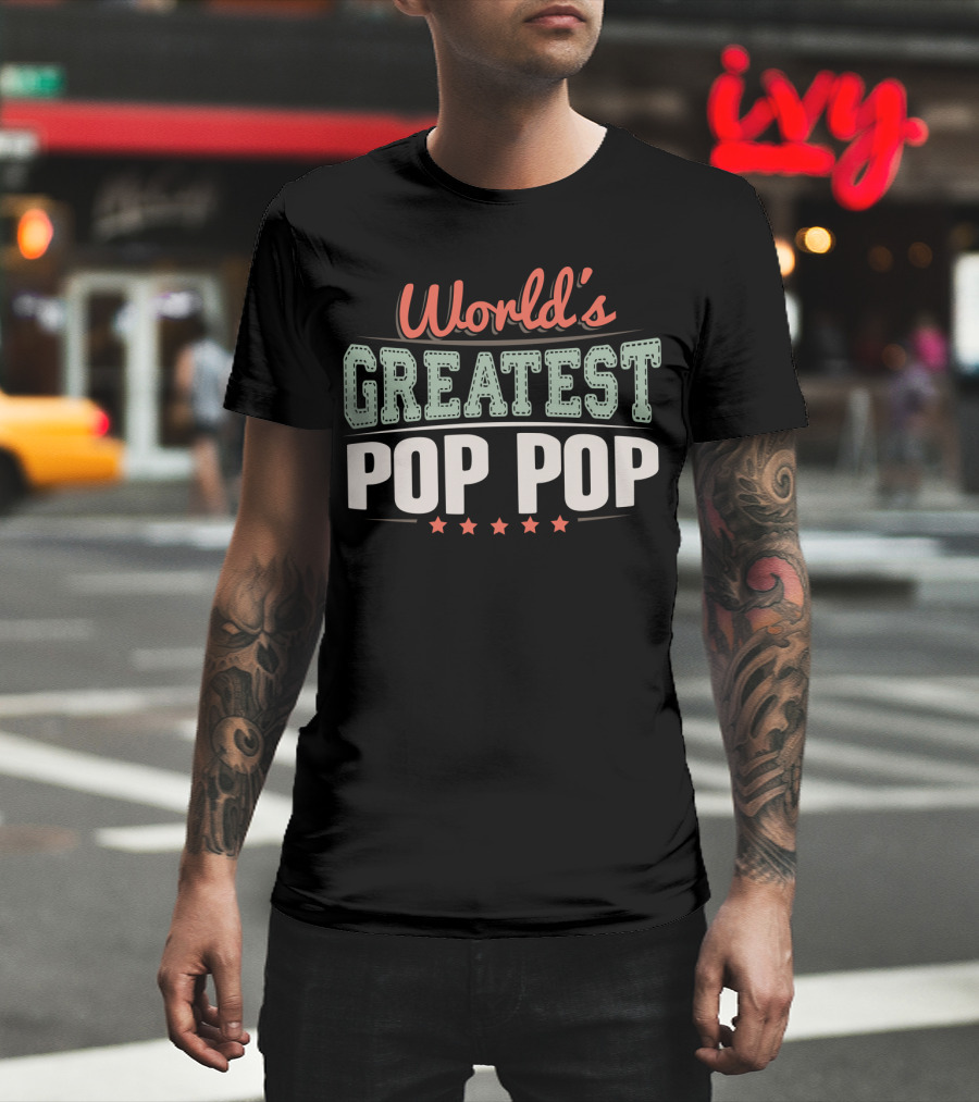 World's Greatest Pop Pop Grandpa Mens T-Shirt