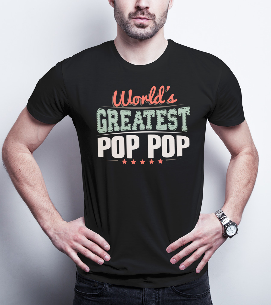 World's Greatest Pop Pop Grandpa Mens T-Shirt