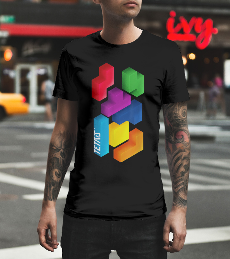 Tetris Colorful Blocks Mommy And Me T-Shirt