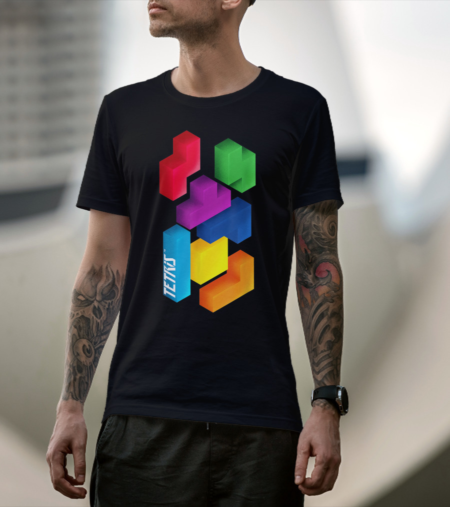 Tetris Colorful Blocks Mommy And Me T-Shirt