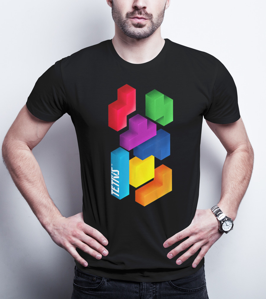 Tetris Colorful Blocks Mommy And Me T-Shirt