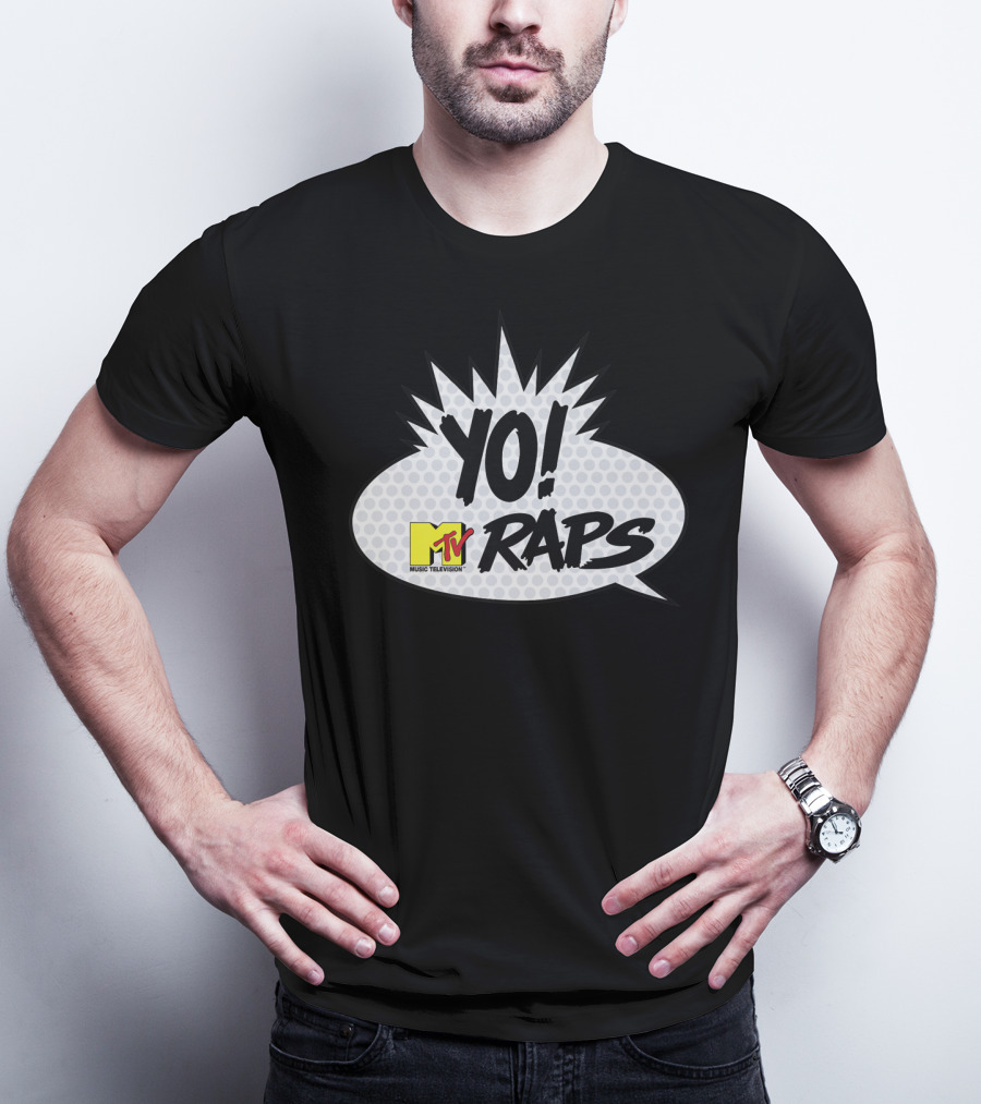 YO MTV Raps Music Television Comic Book Talk Bubble T-Shirt