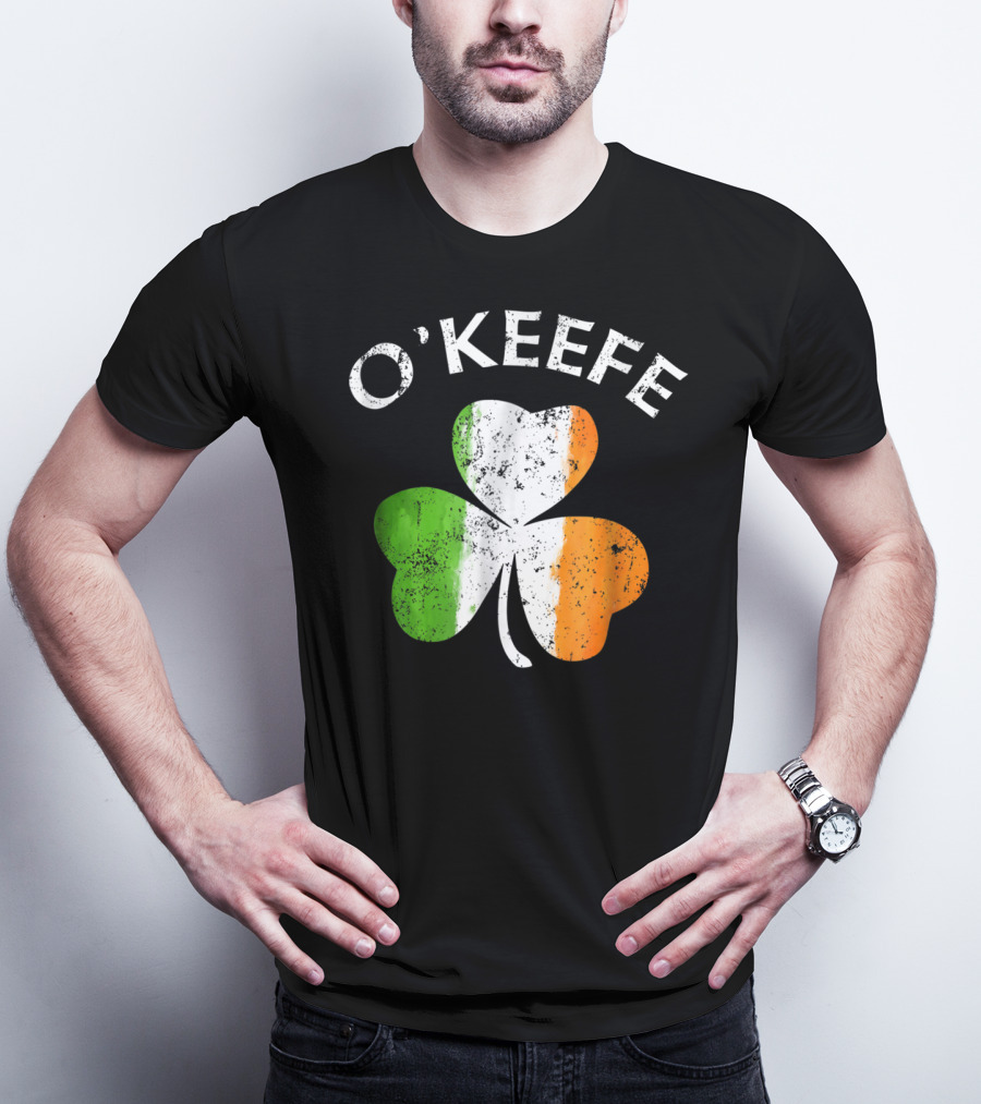 O'Keefe Irish Shamrock Tricolor Flag T-Shirt