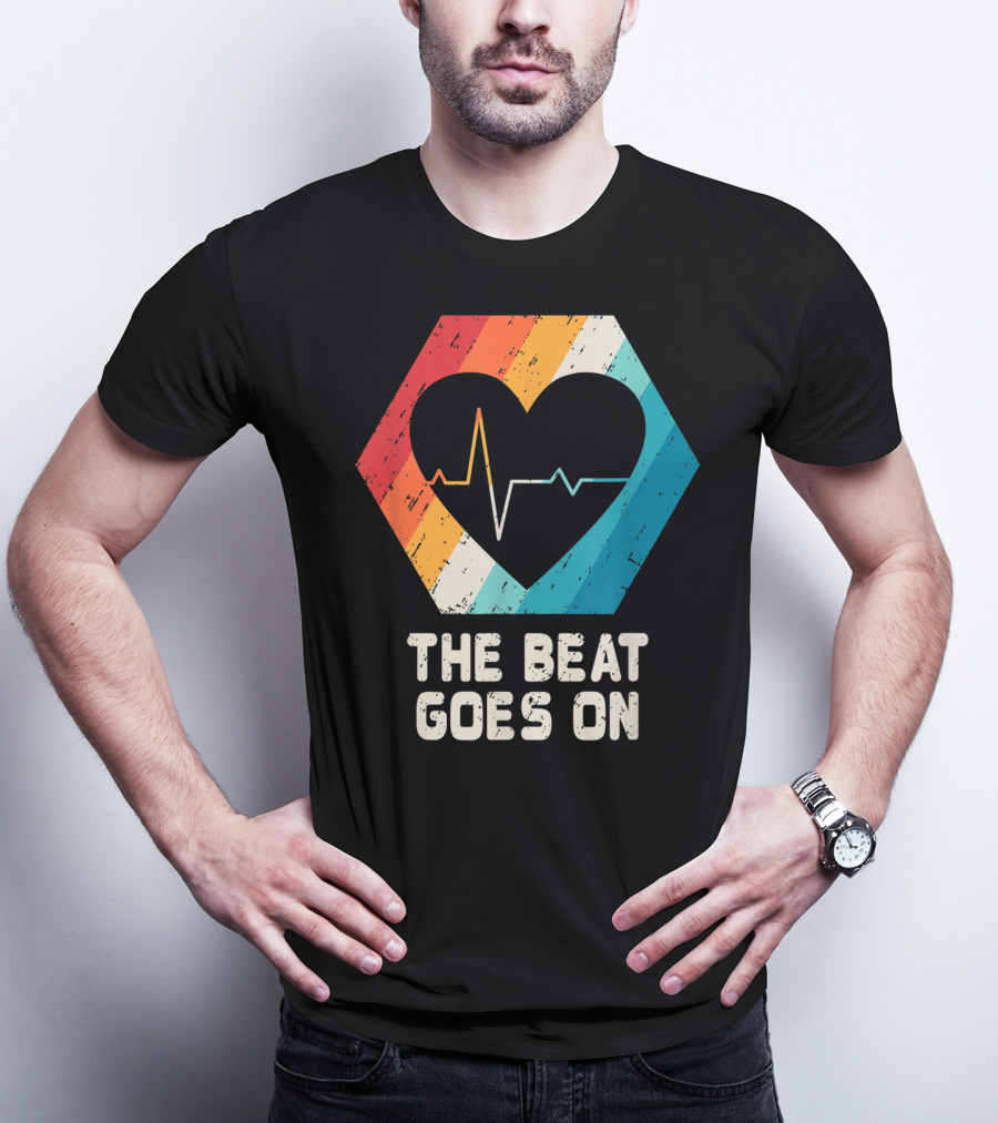 The Beat Goes On Open Heart Surgery Survivor Post Attack Reco T-Shirt