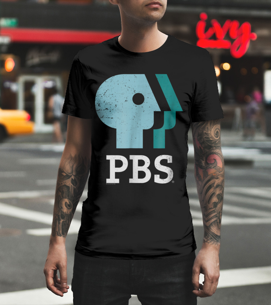 PBS Distressed Sky Mint Pistachio T-Shirt