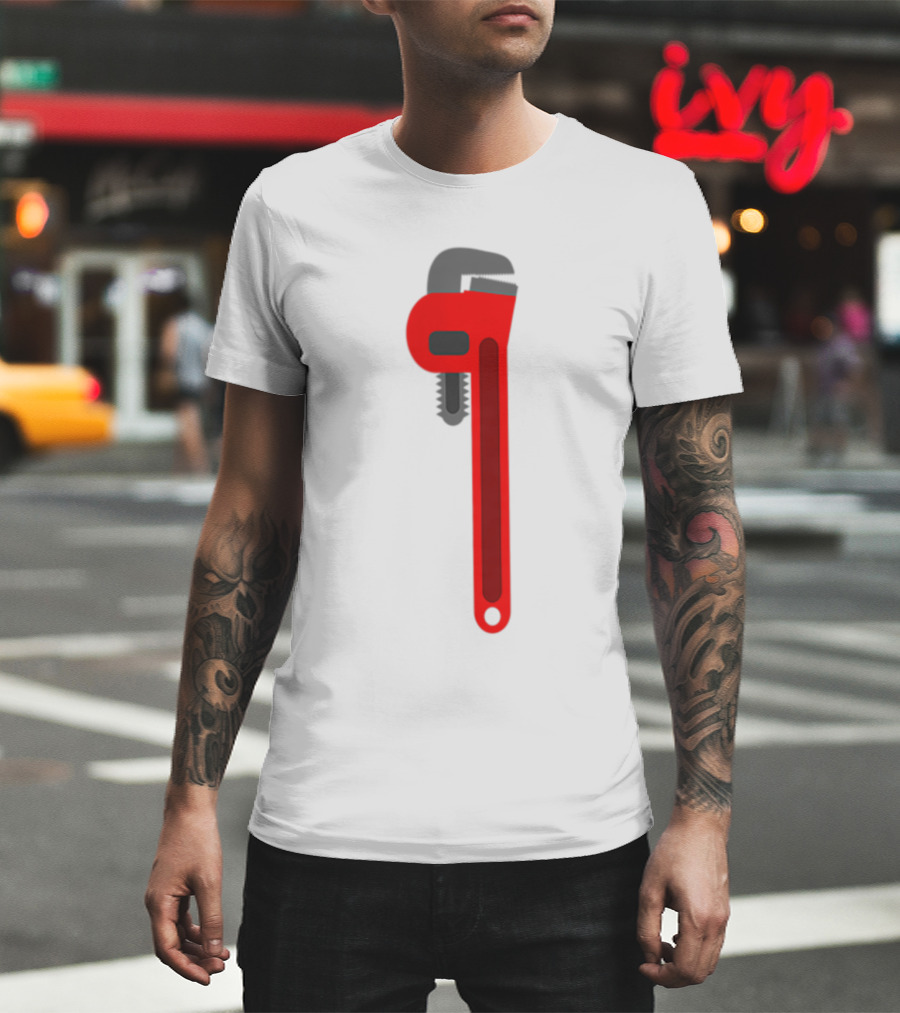 Plumber Tool Pipefitter Pipe Wrench Red T-Shirt