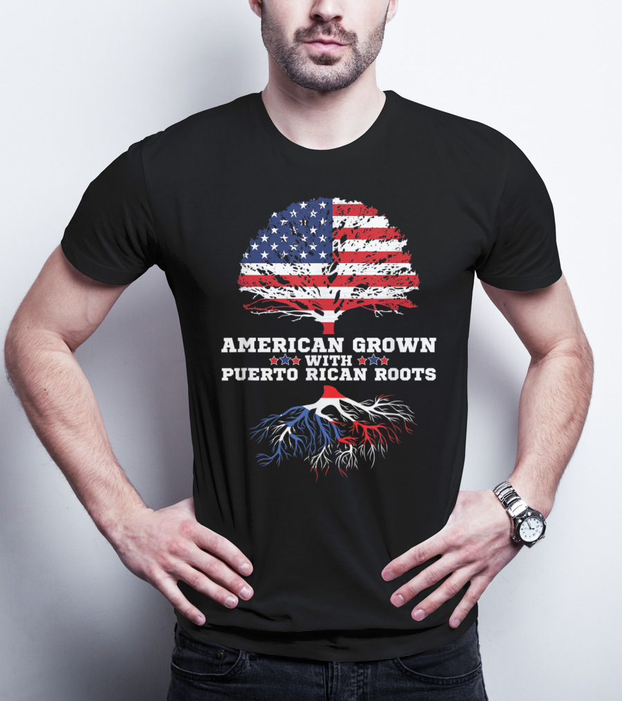 American Grown With Puerto Rican Roots T-Shirt