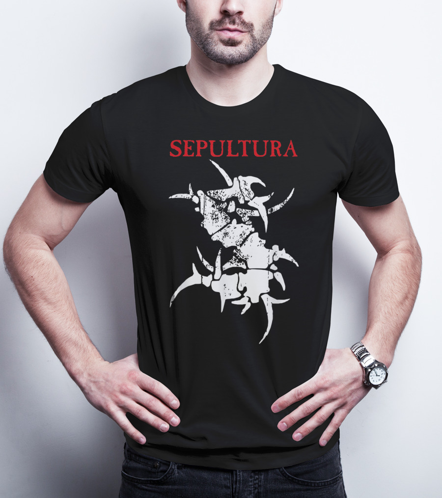 Sepultura Spiked Spine Emblem T-Shirt