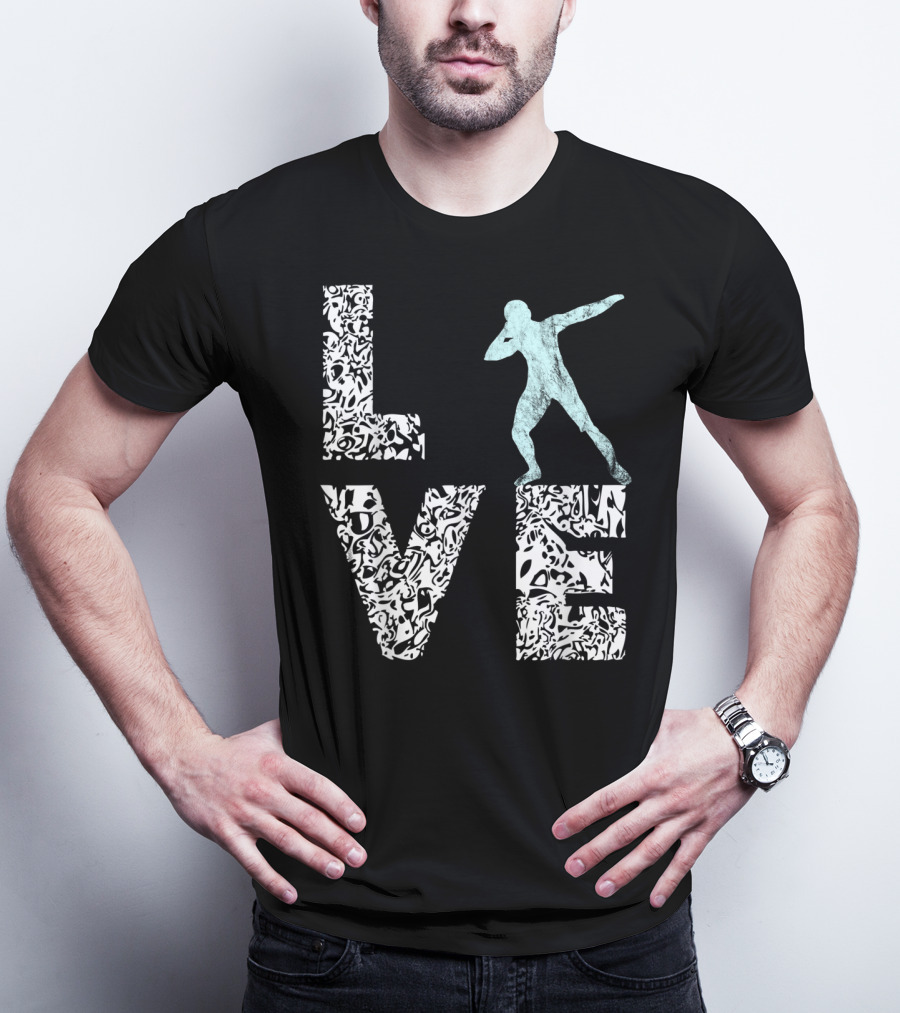 Love Shot Put Throwing Track And Field T-Shirt