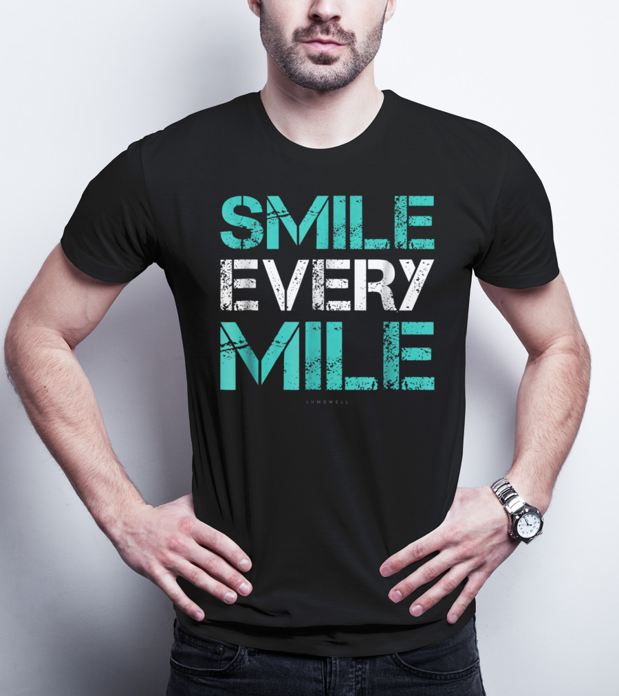 Smile Every Mile Funny Running Lumowell T-Shirt