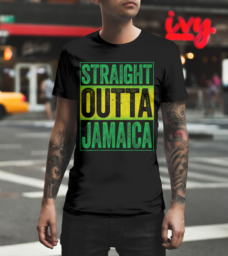 Straight Outta Jamaica Caribbean Party Vibes T-Shirt