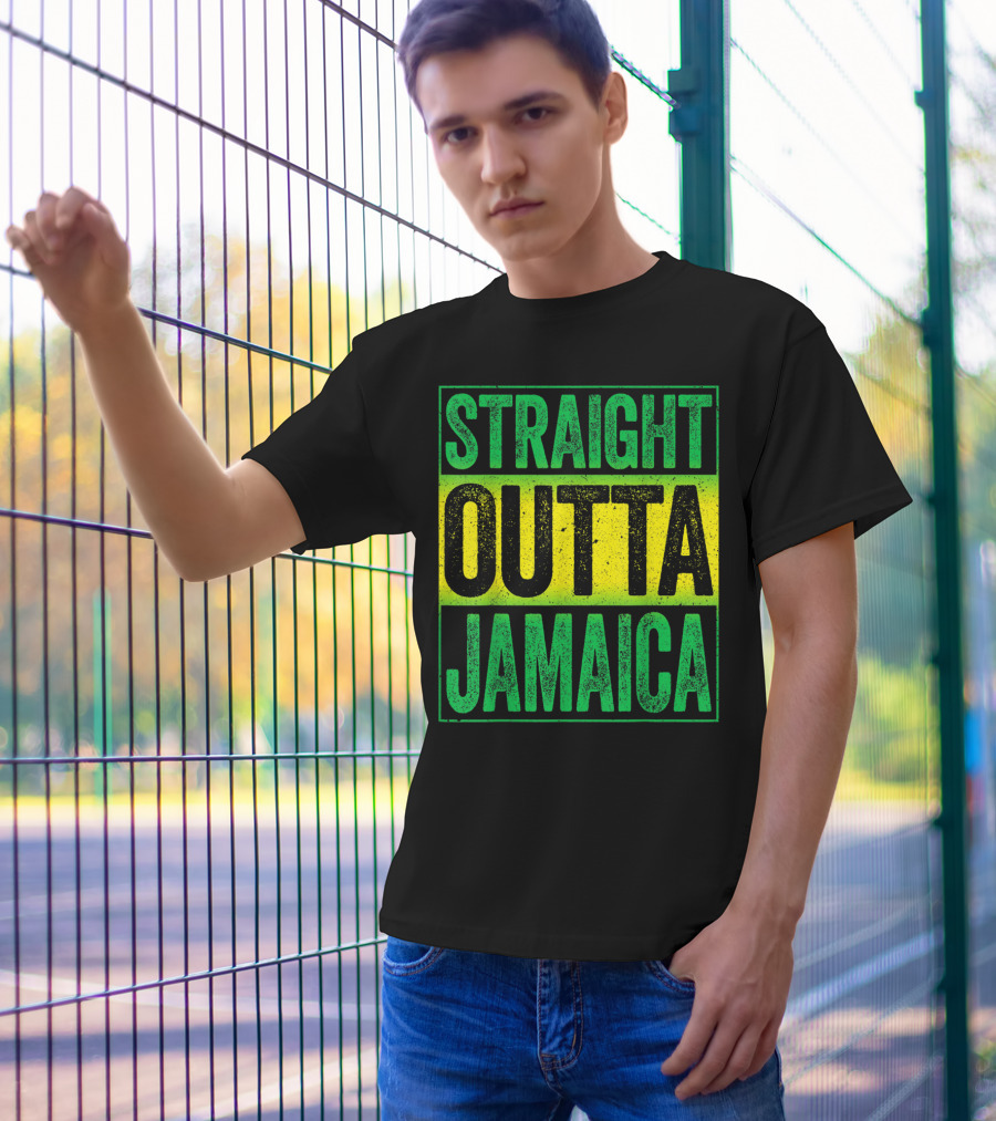 Straight Outta Jamaica Caribbean Party Vibes T-Shirt