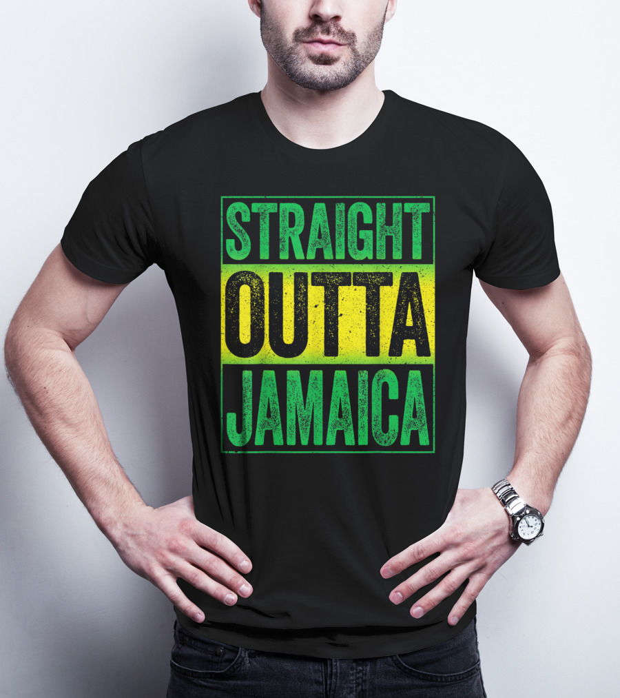 Straight Outta Jamaica Caribbean Party Vibes T-Shirt