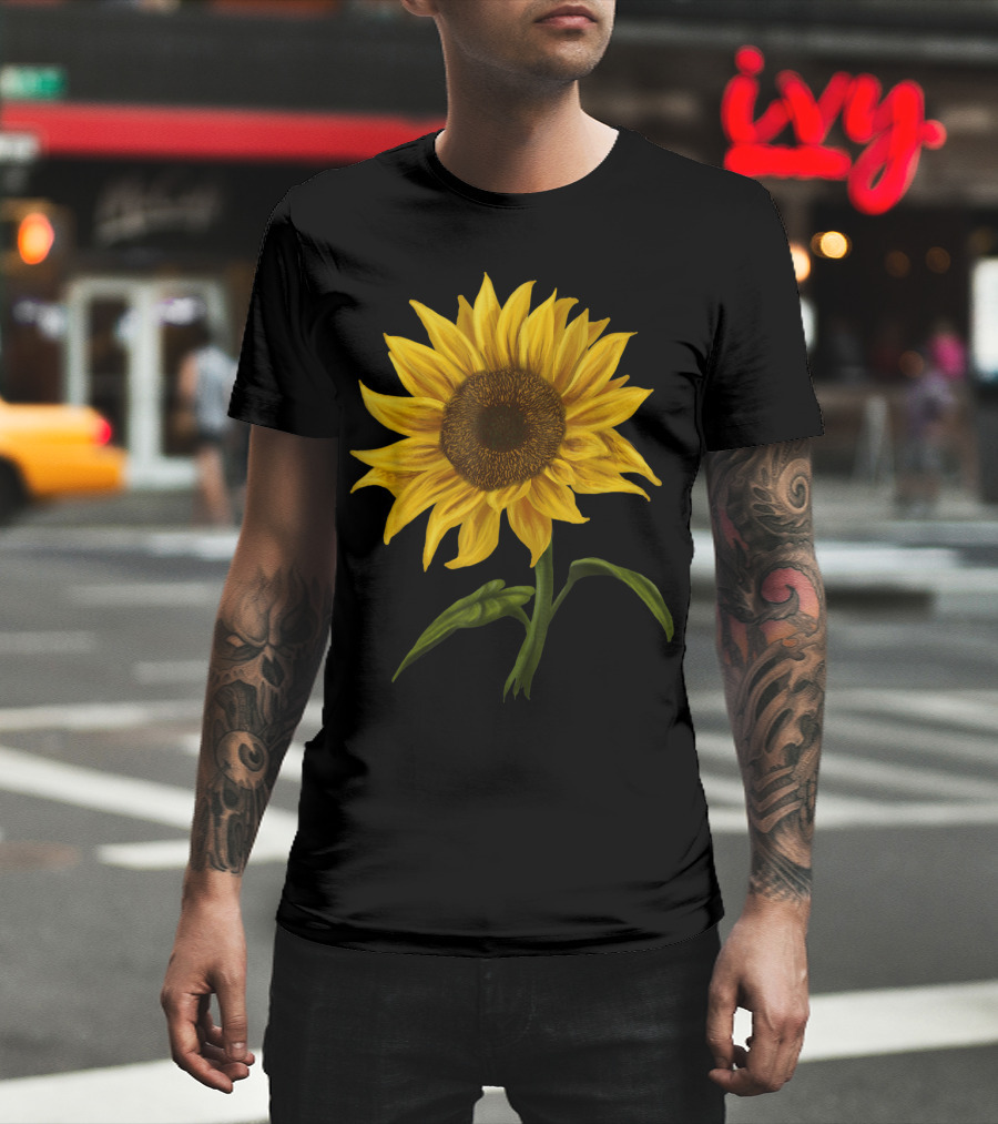 Sunflower Sunshine Watercolor Floral T-Shirt