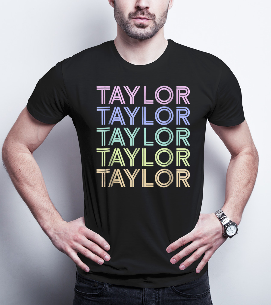 Taylor Sweet Candy Heart Vintage Love Rainbow Pastel Tayl T-Shirt