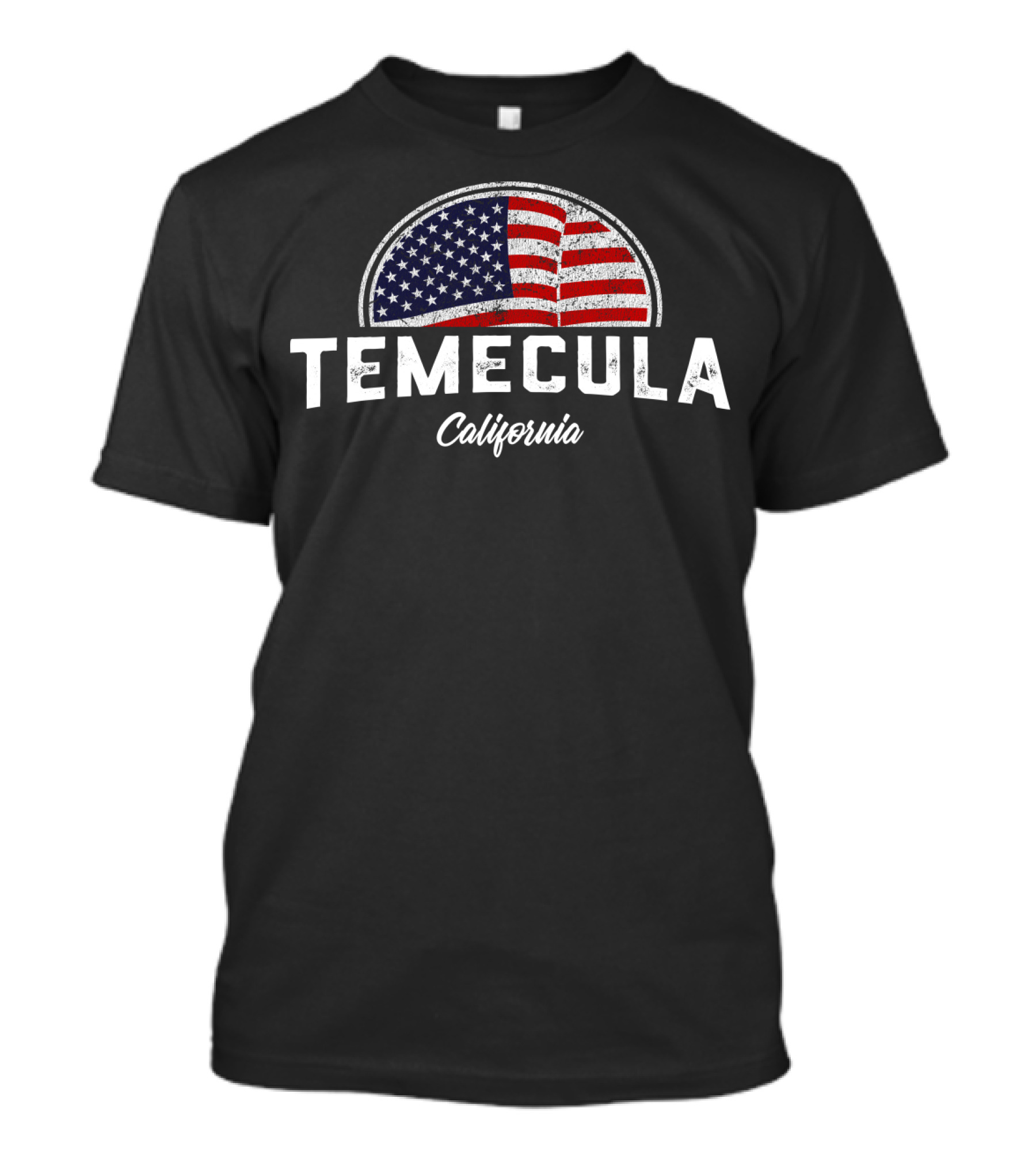 Temecula California American Flag T-Shirt