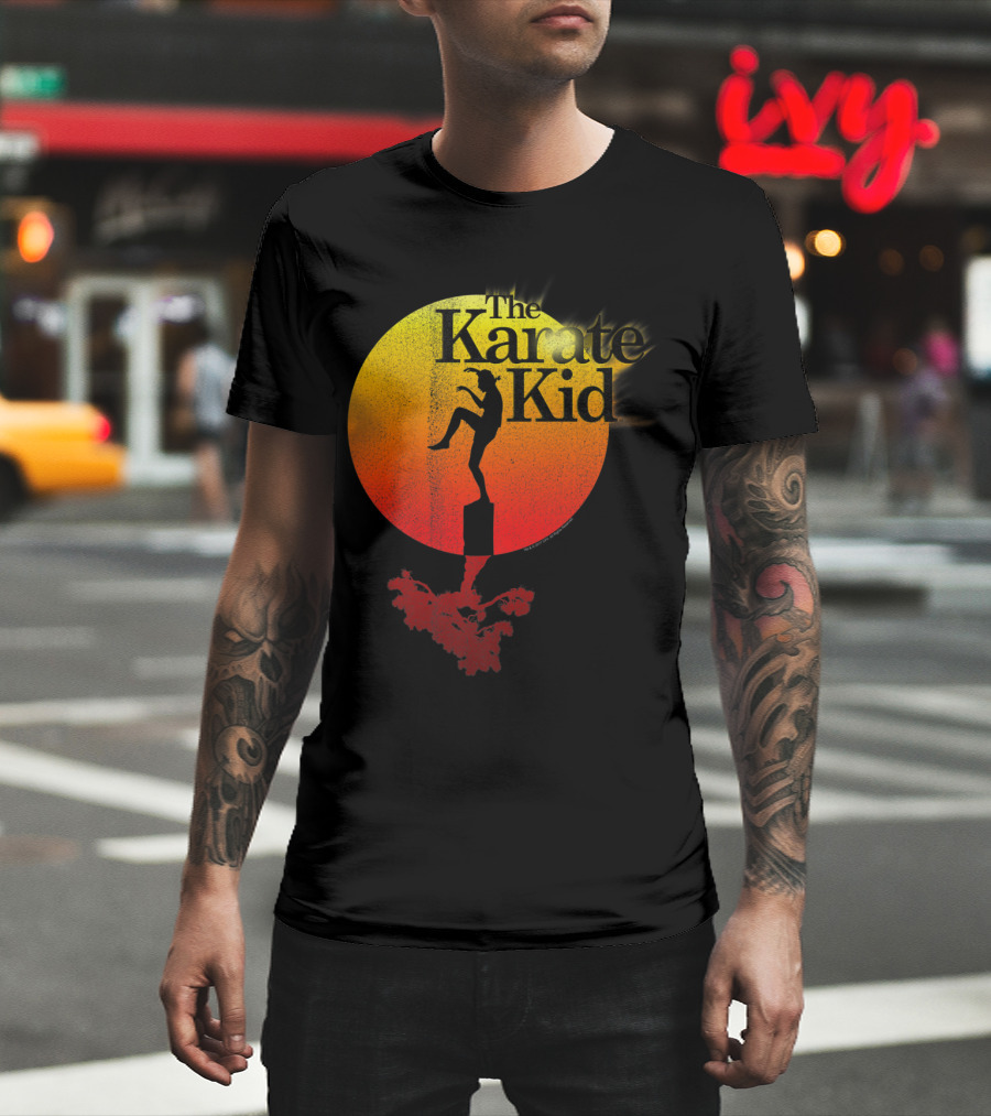 The Karate Kid Crane Kick Sun Gradient Circle T-Shirt