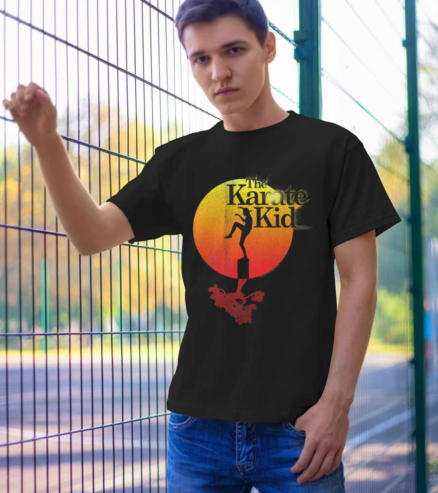 The Karate Kid Crane Kick Sun Gradient Circle T-Shirt