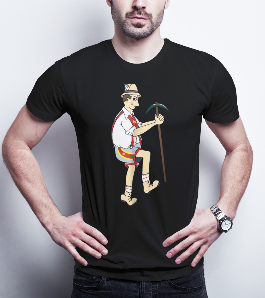 Yodely Guy The Price Is Right Cliff Hangers Game Character Bavarian Lederhosen T-Shirt