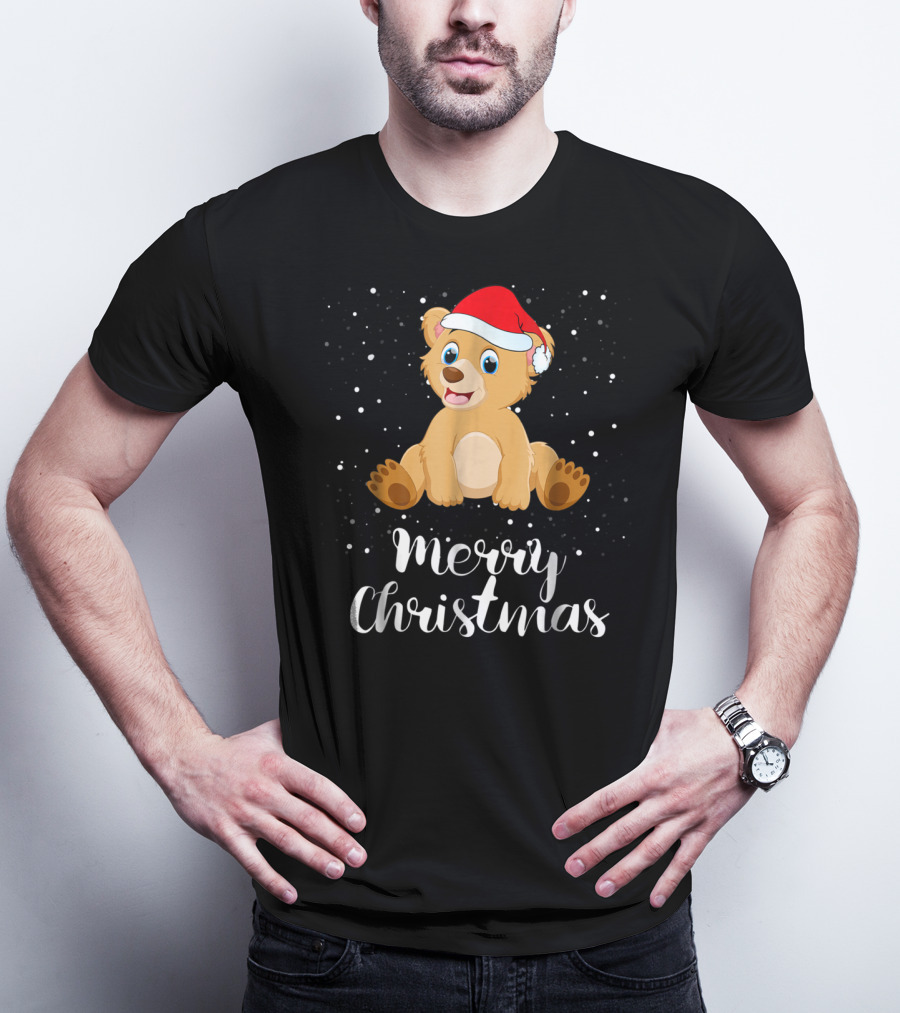 Bear Merry Christmas Funny Family Group Matching T-Shirt