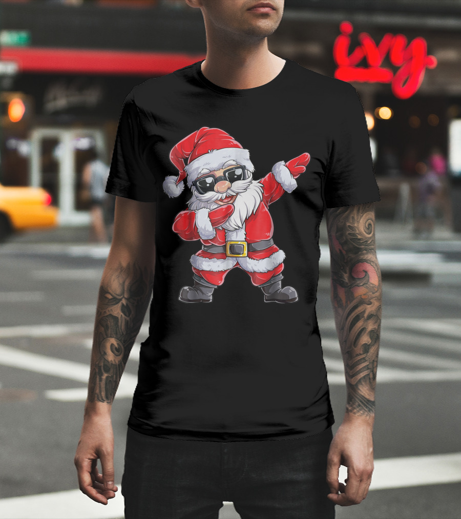 Santa Dab With Sunglasses Joyful Holiday T-Shirt