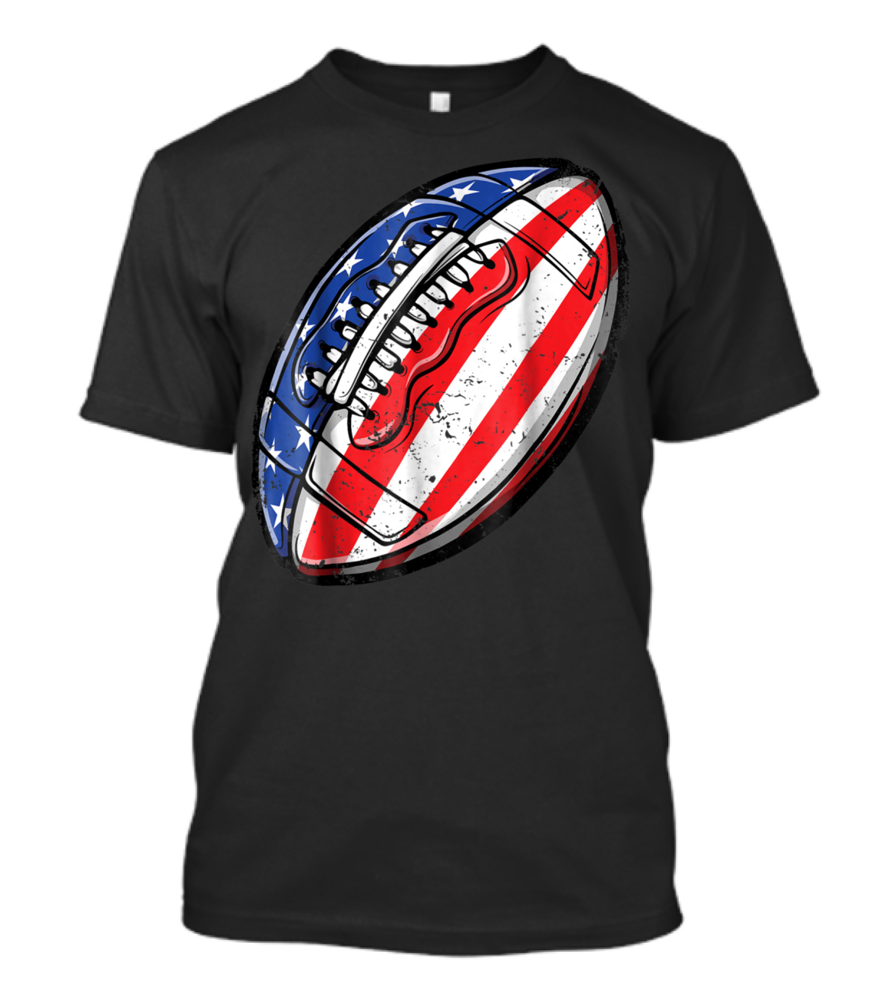 American Flag Football Fourth Of July T-Shirt