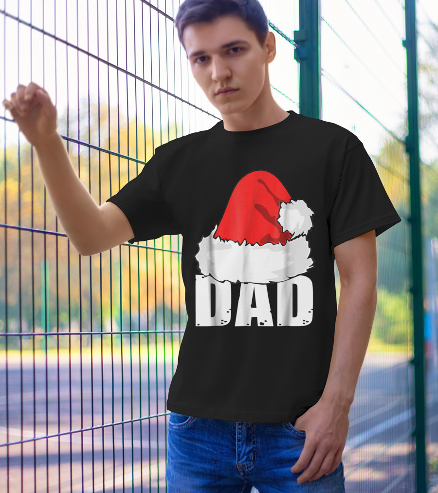 Dad Christmas Santa Hat Family T-Shirt