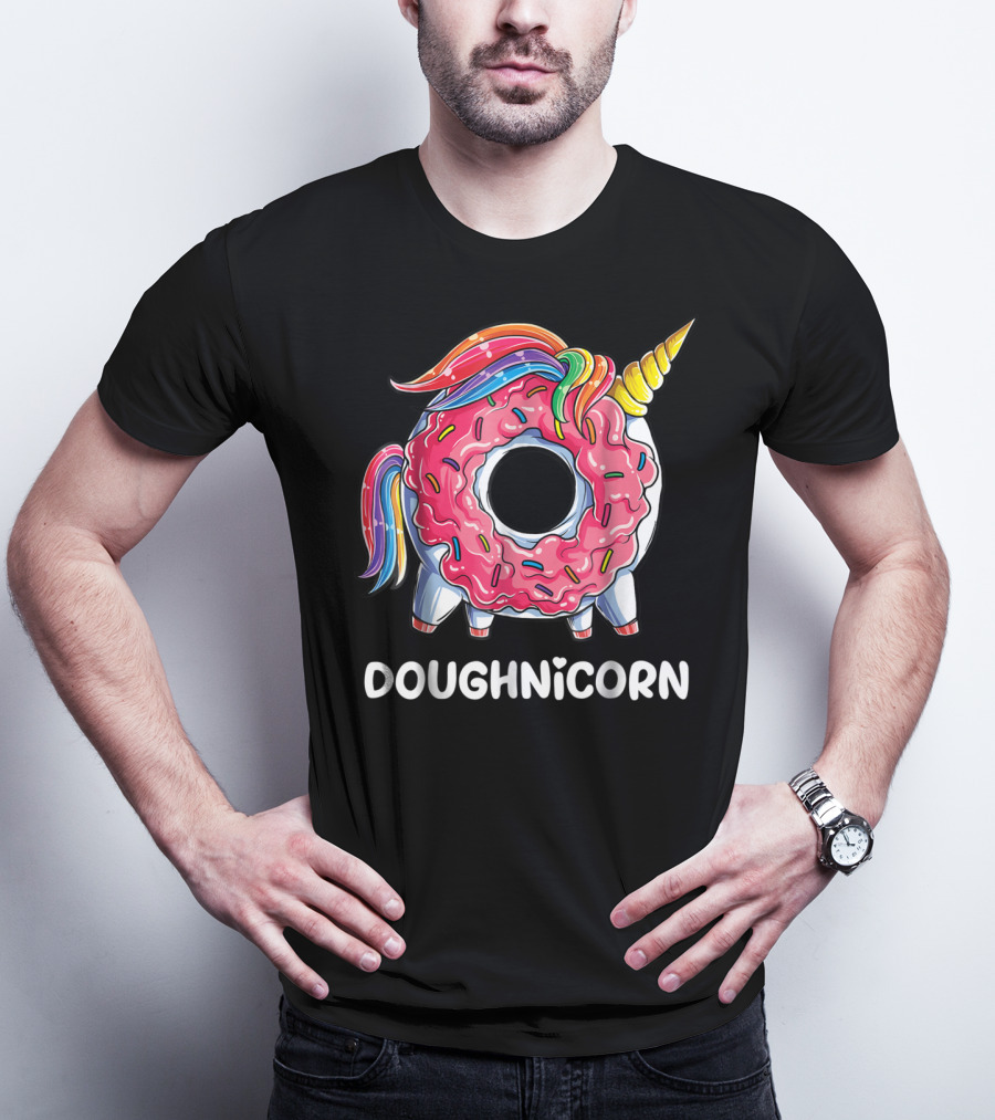 Doughnicorn Unicorn Donut With Rainbow Sprinkles T-Shirt