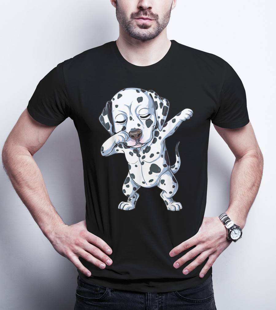 Dalmatian Dabbing Dog Lover Kids Boys Dab T-Shirt
