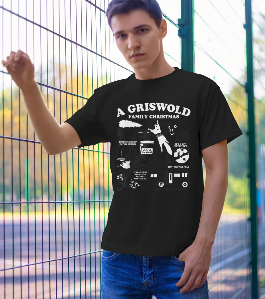 A Griswold Family Christmas Jelly Of The Month Squirrel Eggnog RV T-Shirt