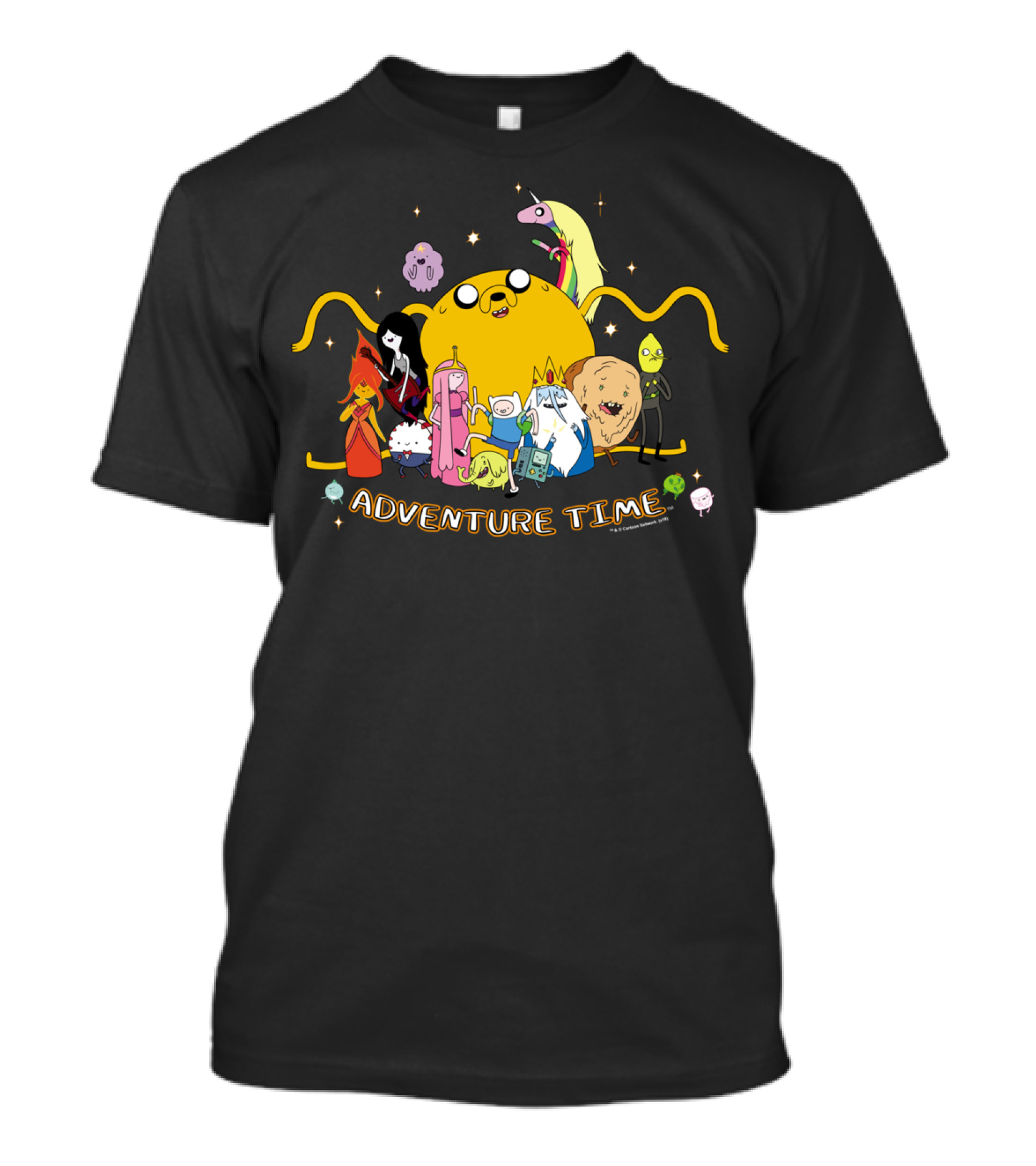 Adventure Time Characters Gathered With Jake Outstretched T-Shirt