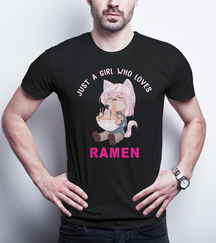 Just A Girl Who Loves Ramen Anime Japanese T-Shirt