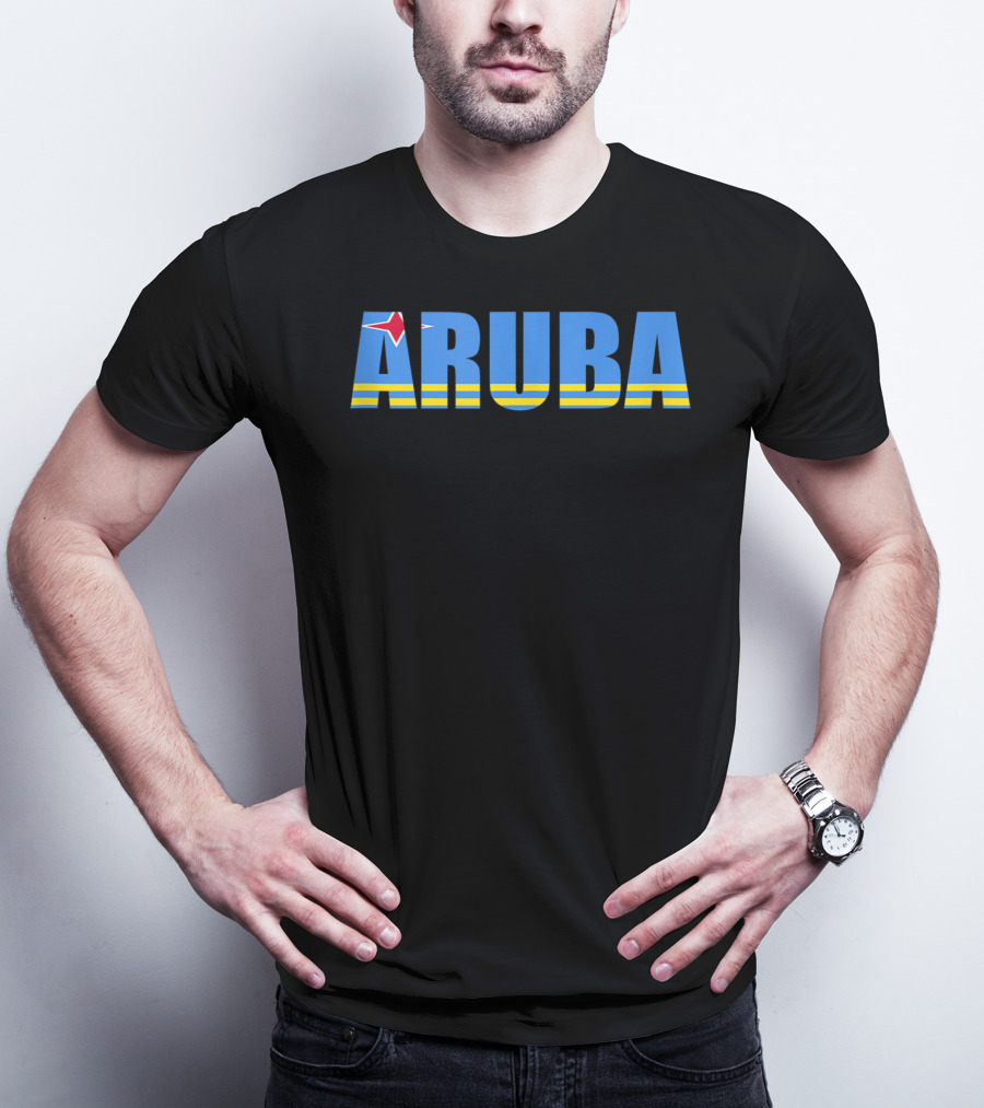 Aruba Flag Caribbean Vacation Travel Beach T-Shirt