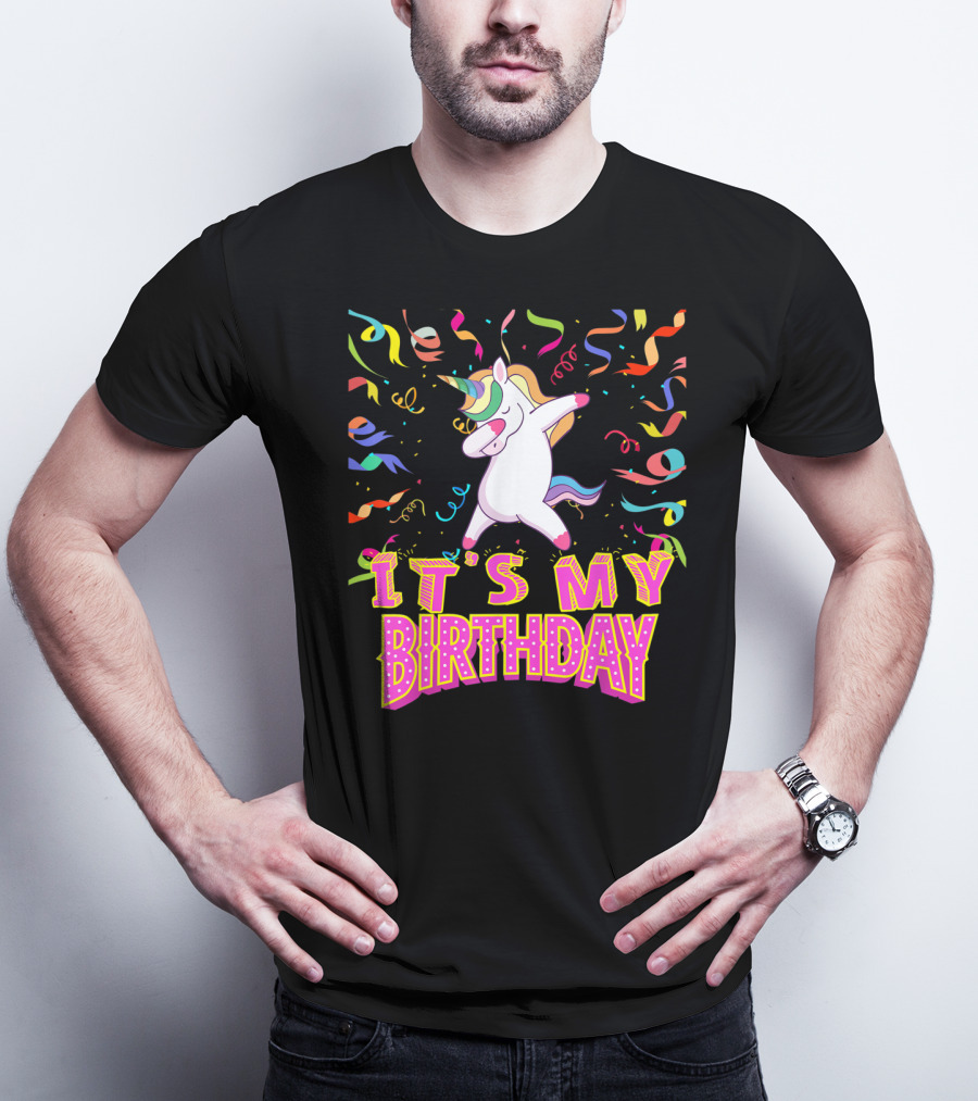 It's My Birthday Dabbing Unicorn Party T-Shirt
