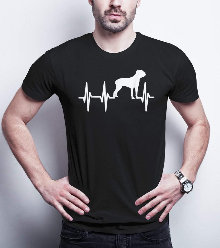 Cane Corso Heartbeat Dog Pet Lover T-Shirt