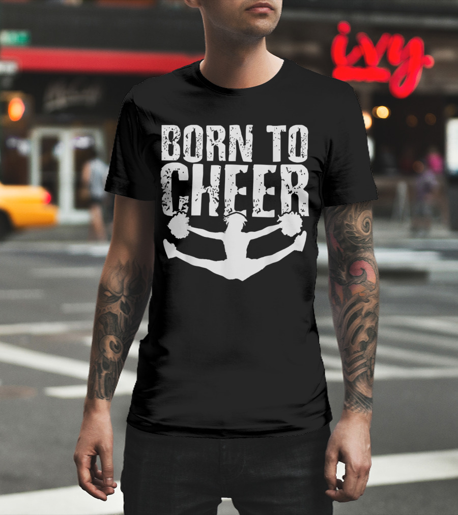 Born To Cheer Cheerleading Squad Split Jump T-Shirt