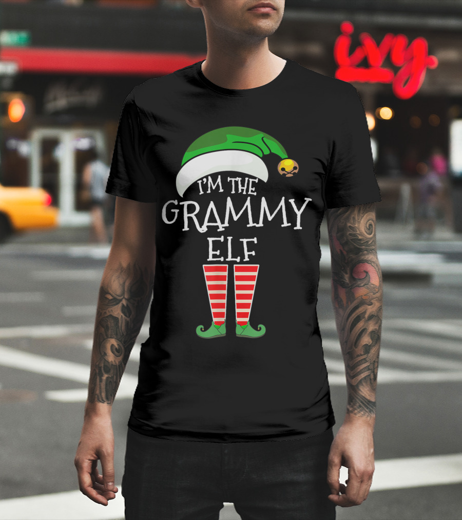 Christmas Family Matching Costume I'm The Grammy Elf T-Shirt