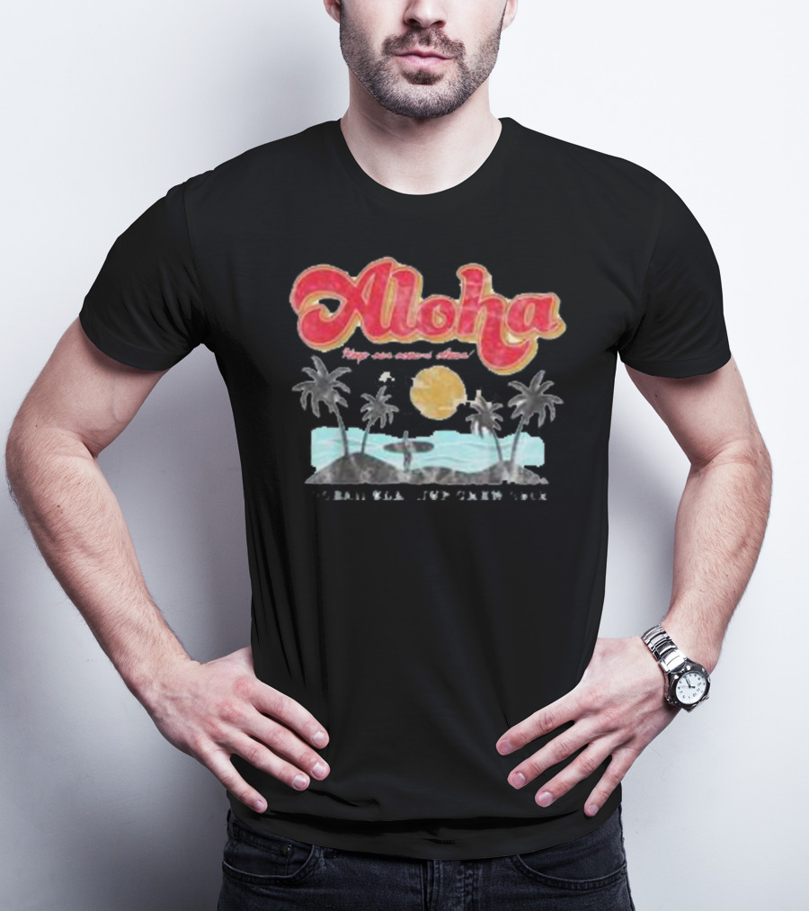Aloha Hawaii Retro Vintage Beach Palms Sunset T-Shirt