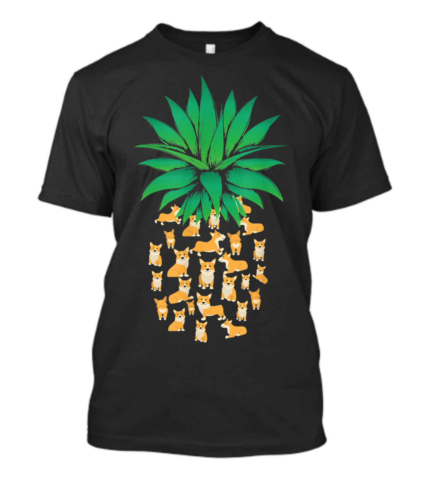 Cute Pembroke Welsh Corgi Pineapple Dogs T-Shirt