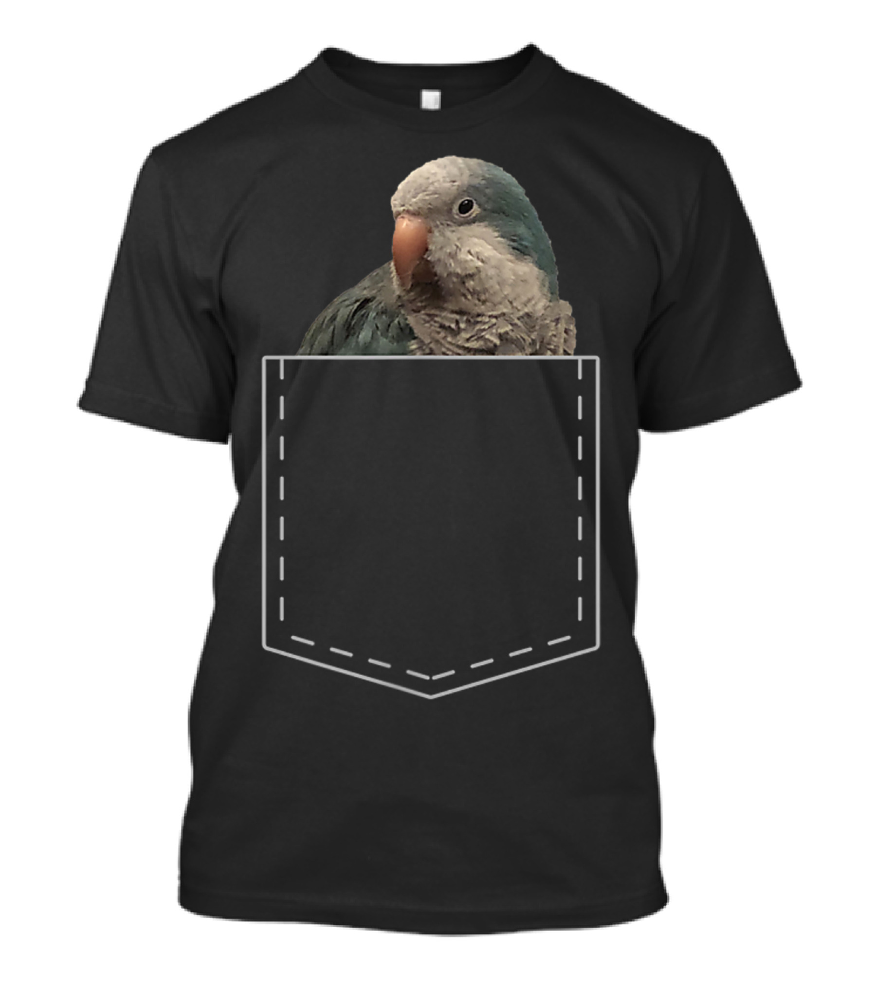 Quaker Parrot Pocket Parakeet Lover Cute Bird T-Shirt