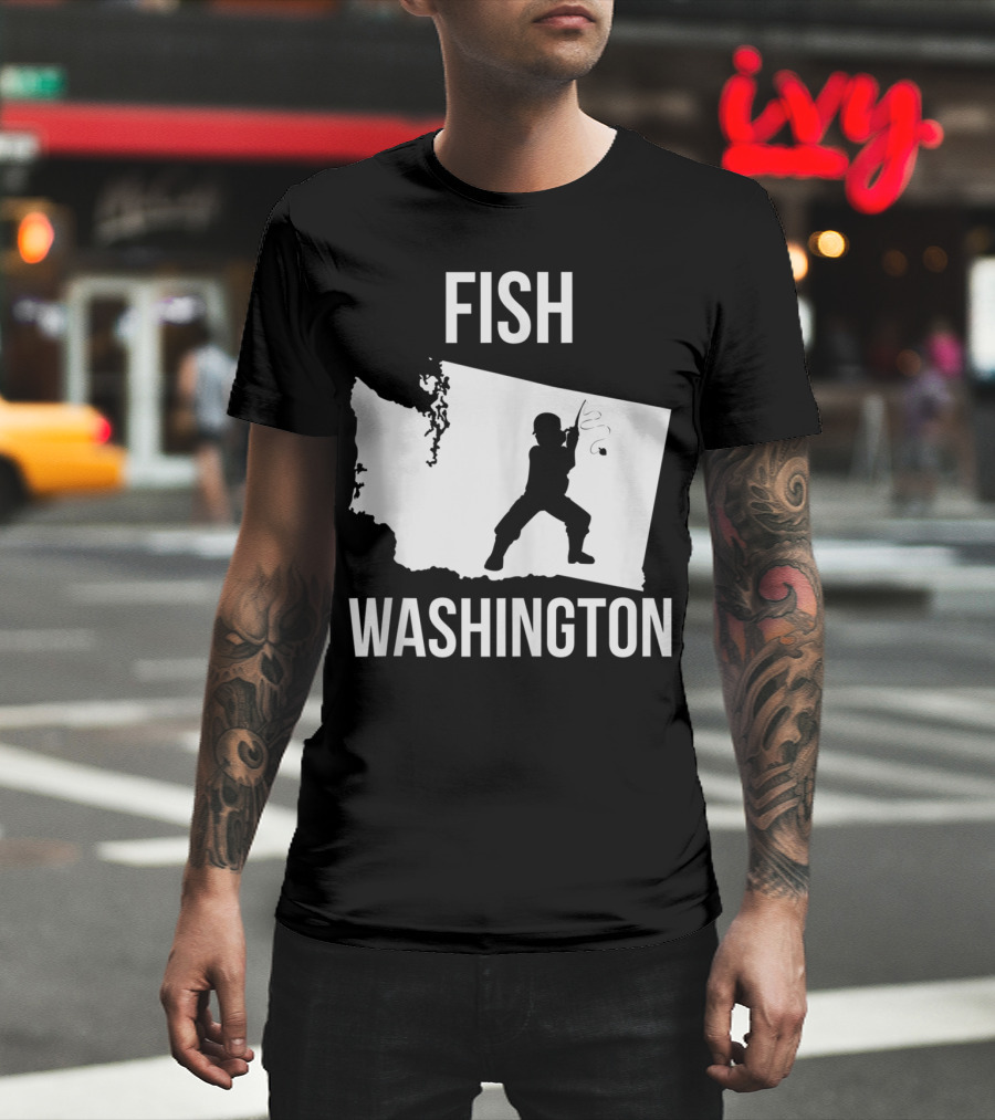 Fish Washington State Fishing Pride T-Shirt