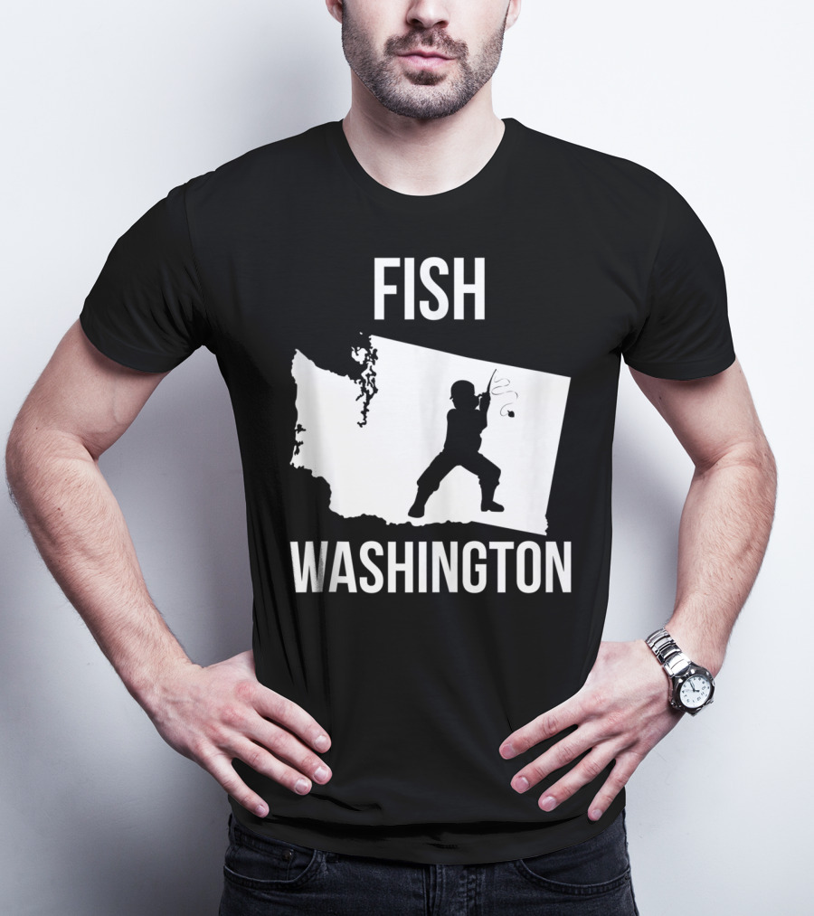 Fish Washington State Fishing Pride T-Shirt