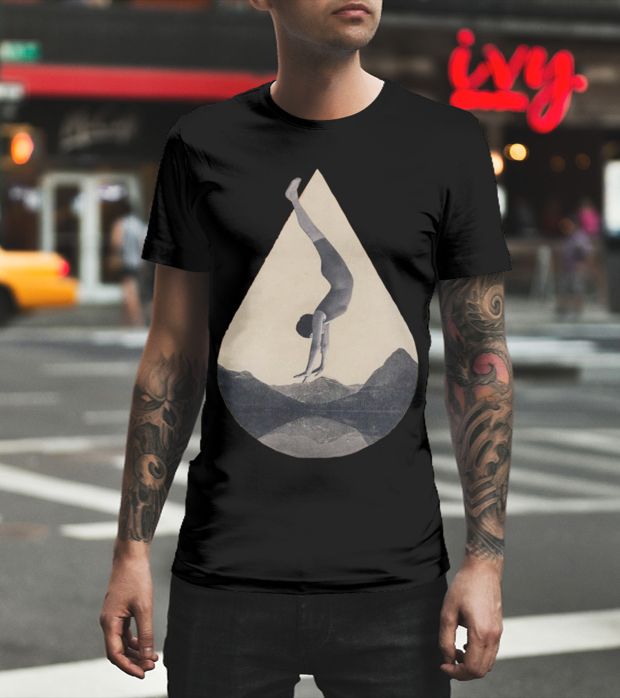 Fms 002 Flipped Upside Down Acrobat Over Mountains T-Shirt