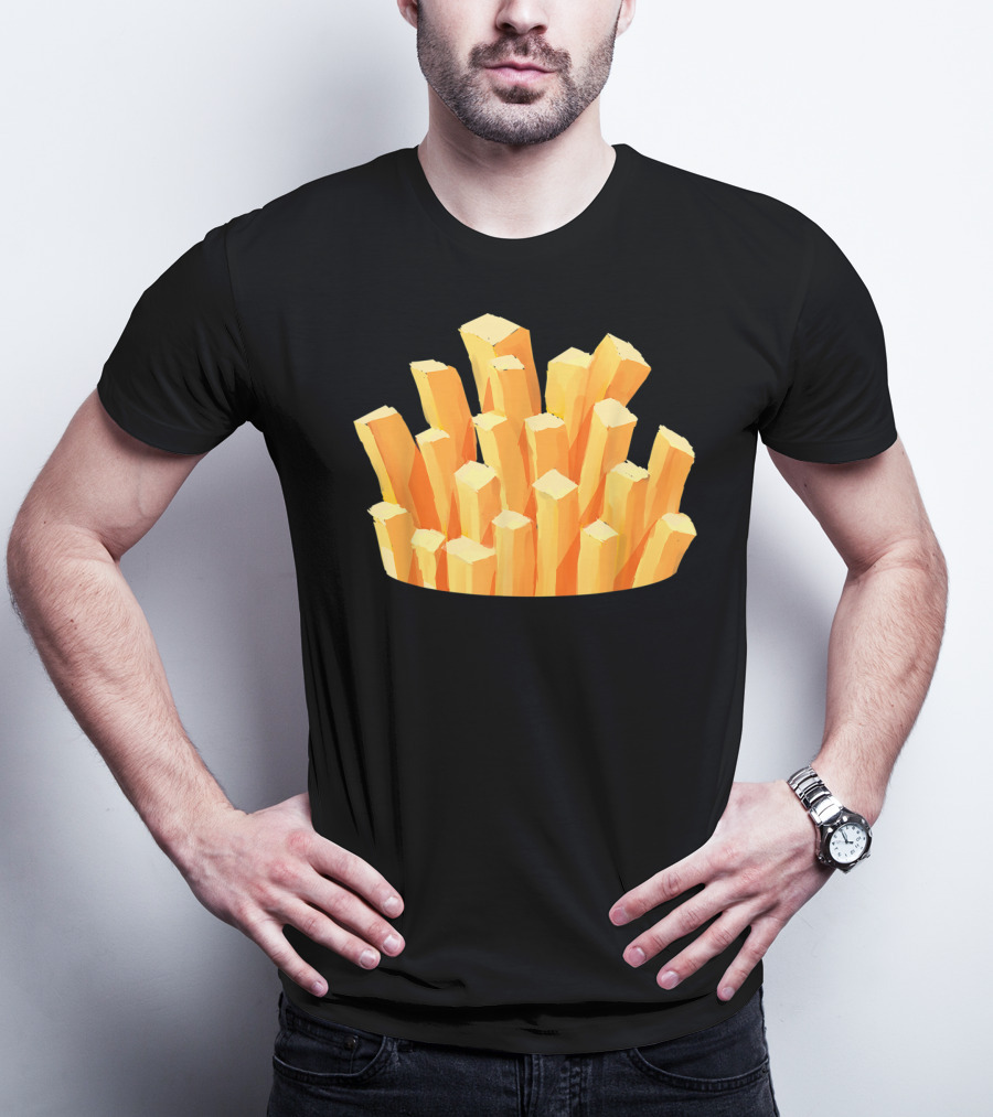 French Fries Costume Halloween Easy Cosplay Iconic Food T-Shirt