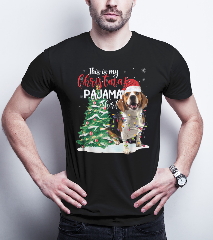 This Is My Christmas Pajama Shirt Beagle Dog T-Shirt